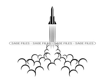 Rocketship Launch 3 Svg, Spaceship Svg, Rocket Svg, Space Exploration ...