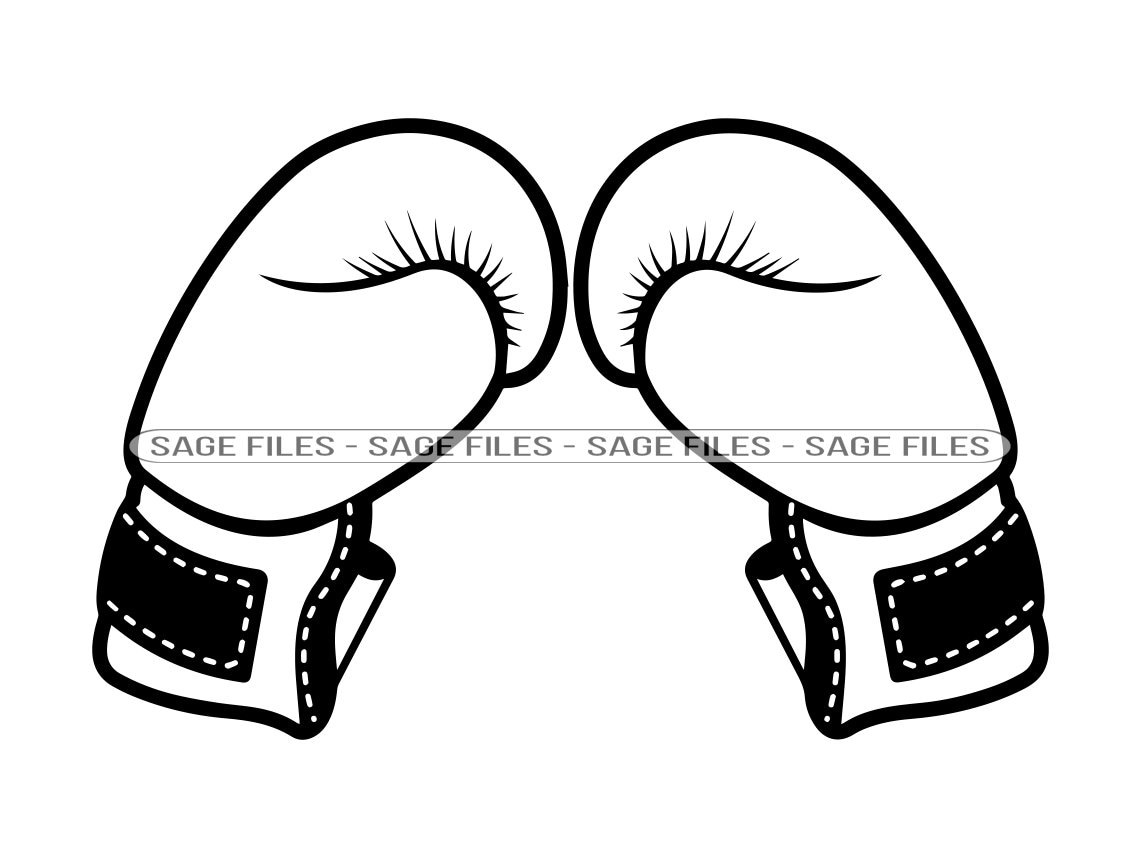 Boxing Gloves Outline 3 SVG Boxing Svg Boxing Gloves - Etsy
