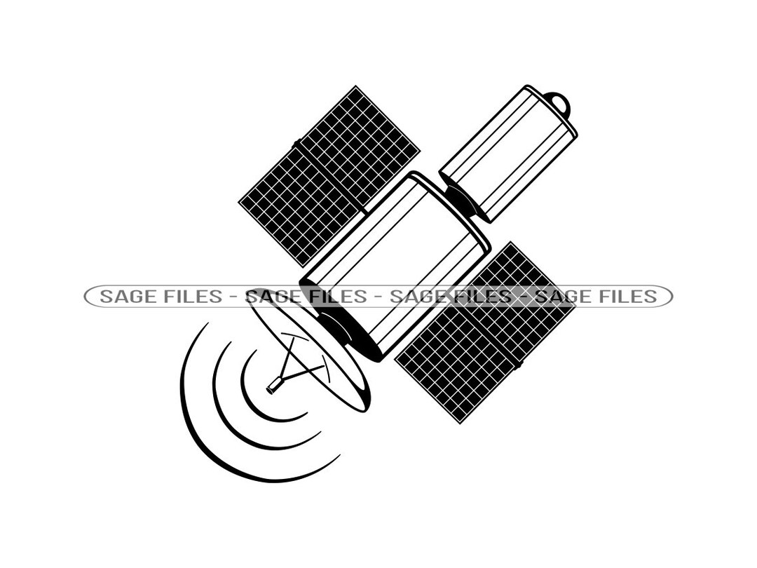 Satellite SVG, Space Svg, Satellite Clipart, Satellite Files for Cricut ...