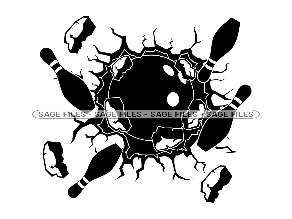 Smashing Bowling Logo SVG Bowling SVG Bowling Clipart - Etsy