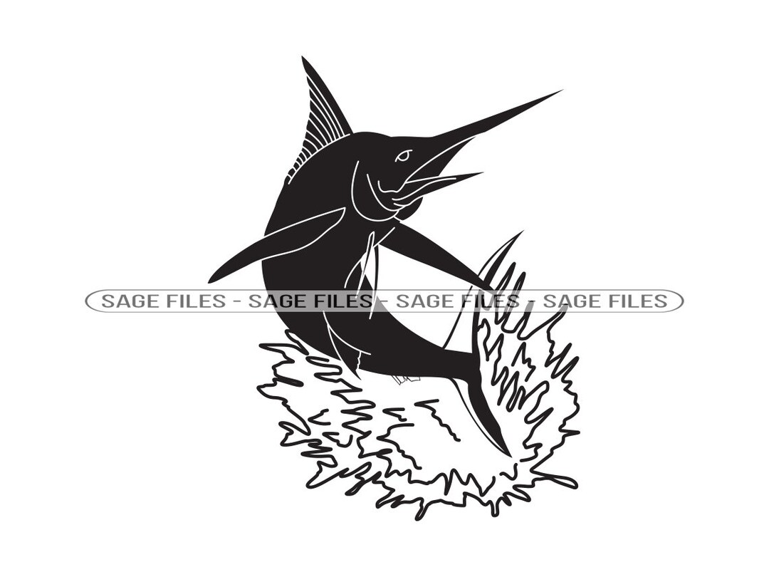 Marlin #5 SVG, Fishing Svg, Fish Svg, Marlin Clipart, Marlin Files for ...