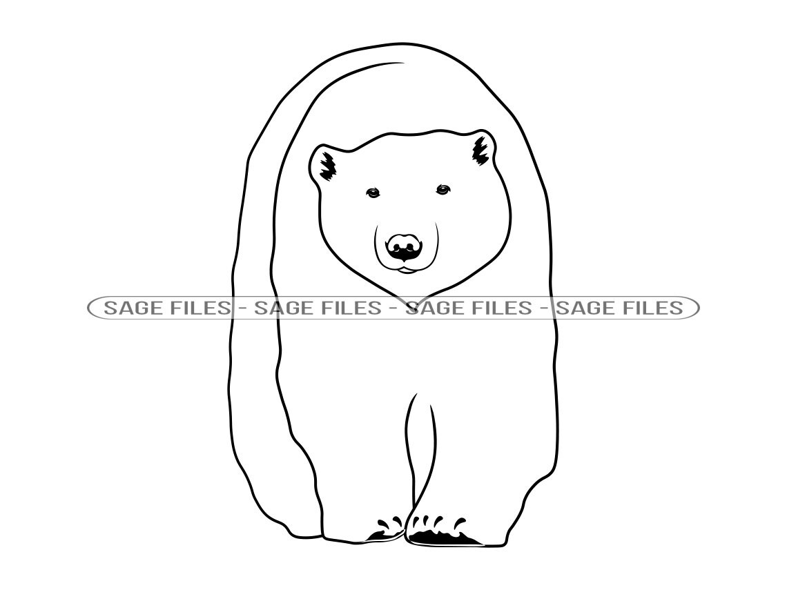 Polar Bear #5 SVG, Polar Bear SVG, Polar Bear PNG, Polar Bear Design ...