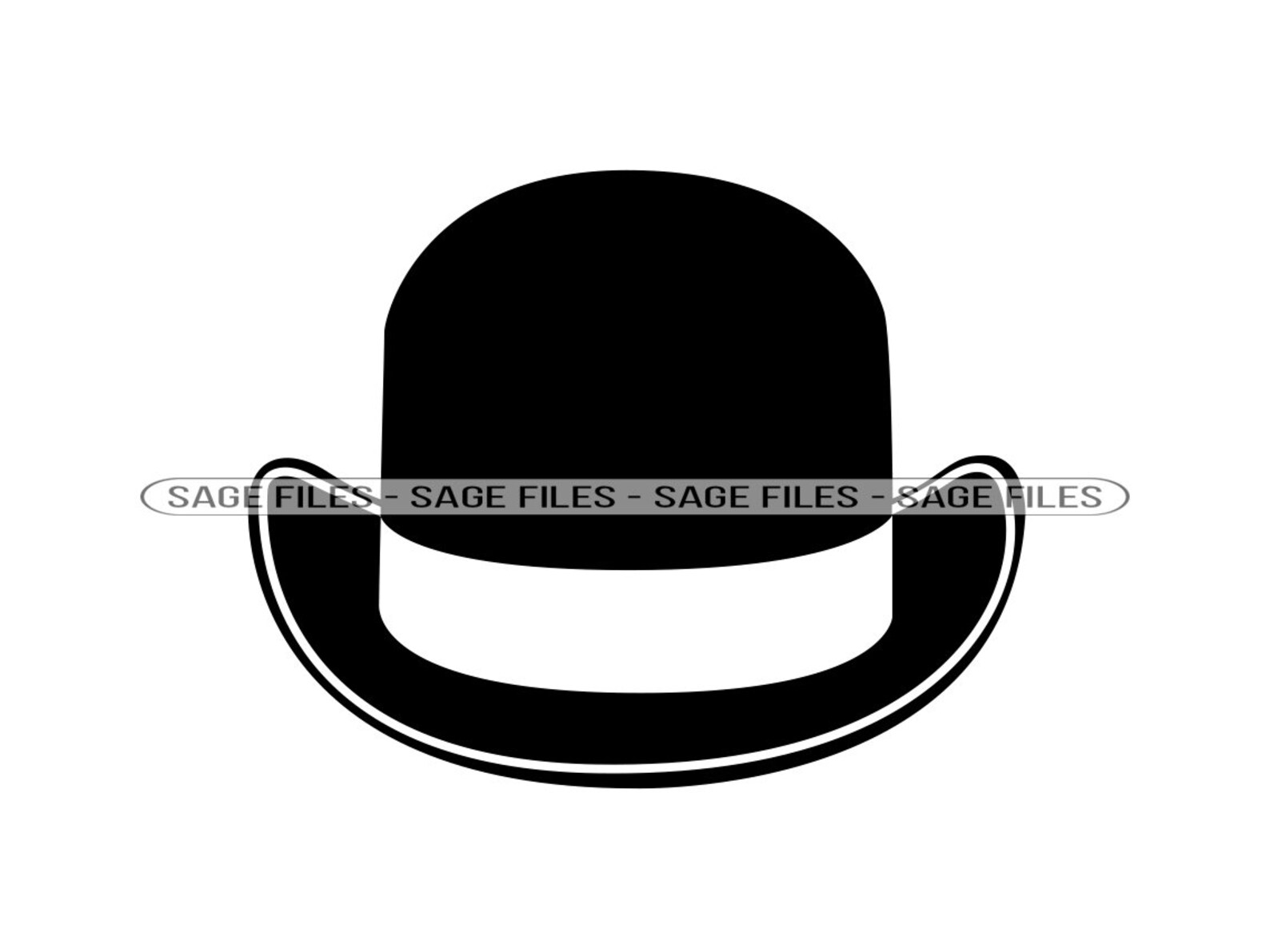 Bowler Hat Svg, Hat Svg, Bowler Hat Cut Files, Bowler Hat Files for ...