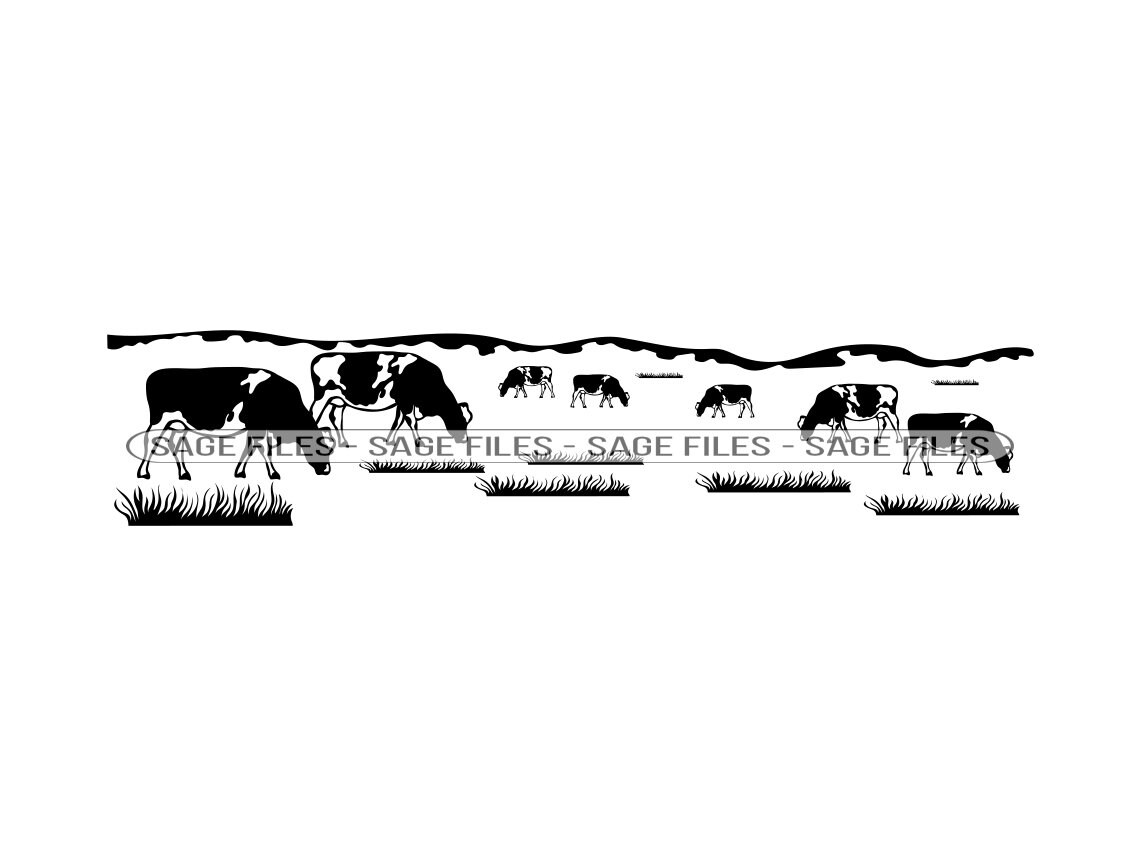 Grazing Cows SVG Cow Svg Cattle Svg Heifer Svg Cow - Etsy Israel