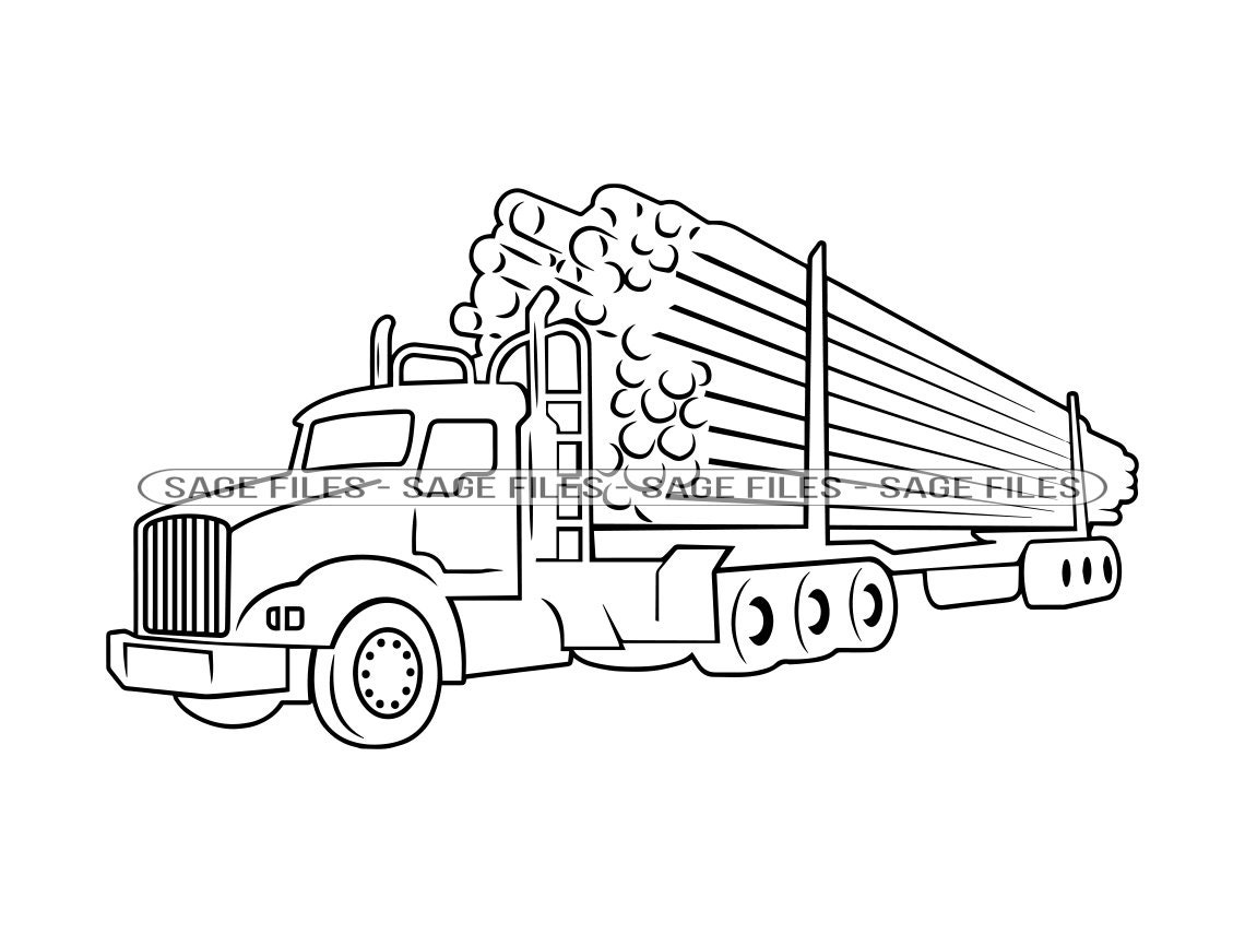 Logging Truck Coloring Pages