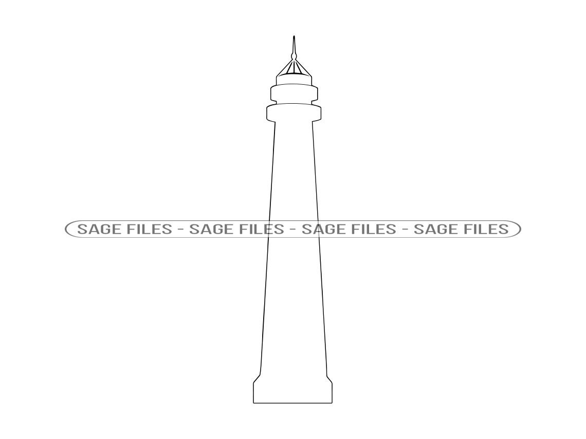 Lighthouse Outline 4 SVG Nautical Svg Lighthouse Clipart - Etsy