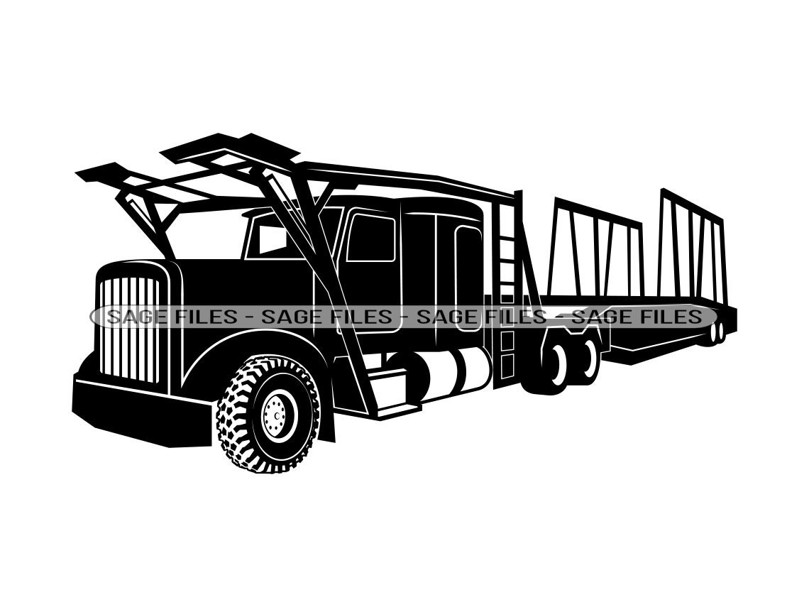 Car Carrier Truck 2 SVG, Car Carrier Truck Svg, Truck Svg, Trucker Svg ...