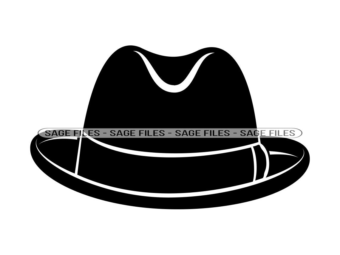 Fedora Hat #2 SVG, Fedora Hat SVG, Hat Svg, Fedora Hat Clipart, Fedora ...