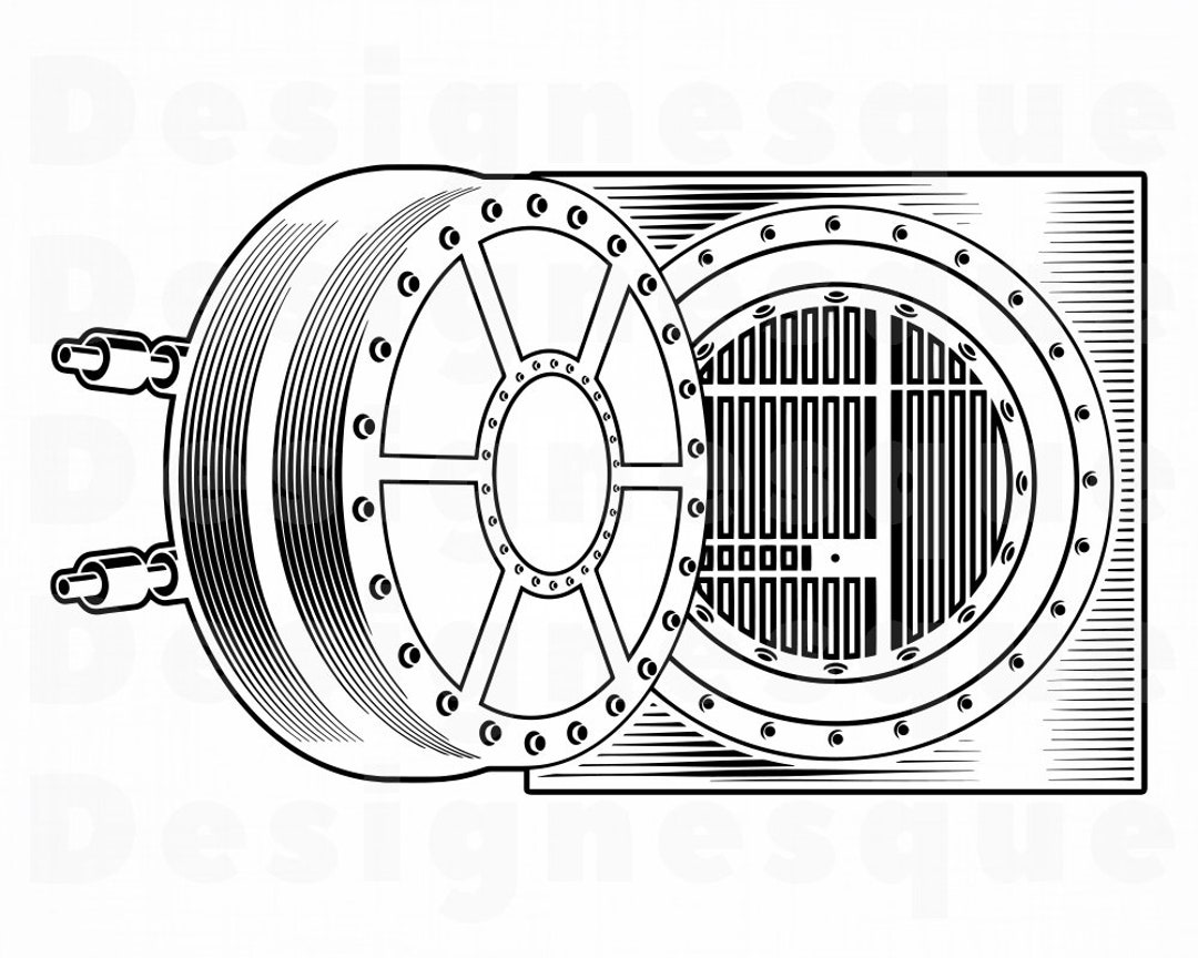 Bank Vault Outline 2 SVG, Bank Vault SVG, Bank Vault Clipart, Bank ...