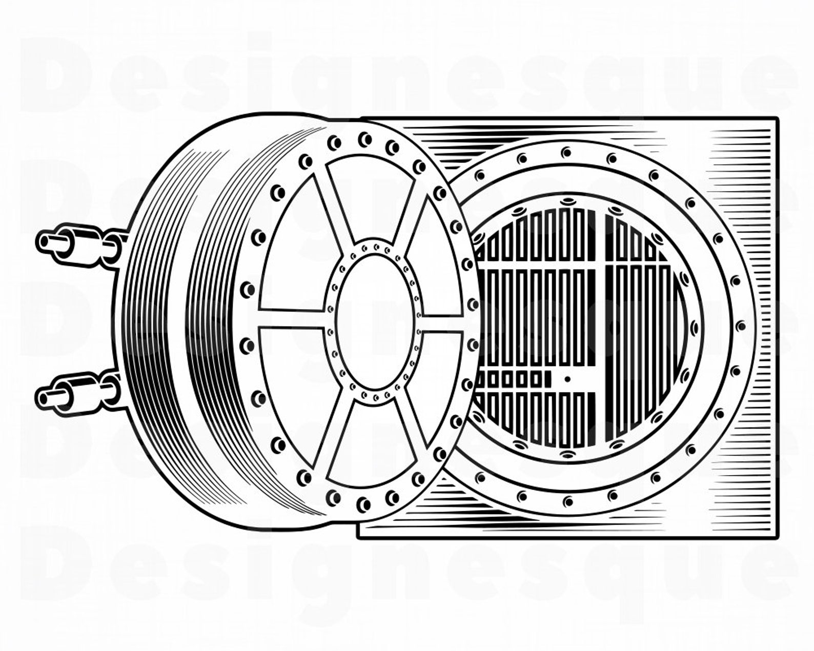 Bank Vault Outline 2 SVG Bank Vault SVG Bank Vault Clipart - Etsy