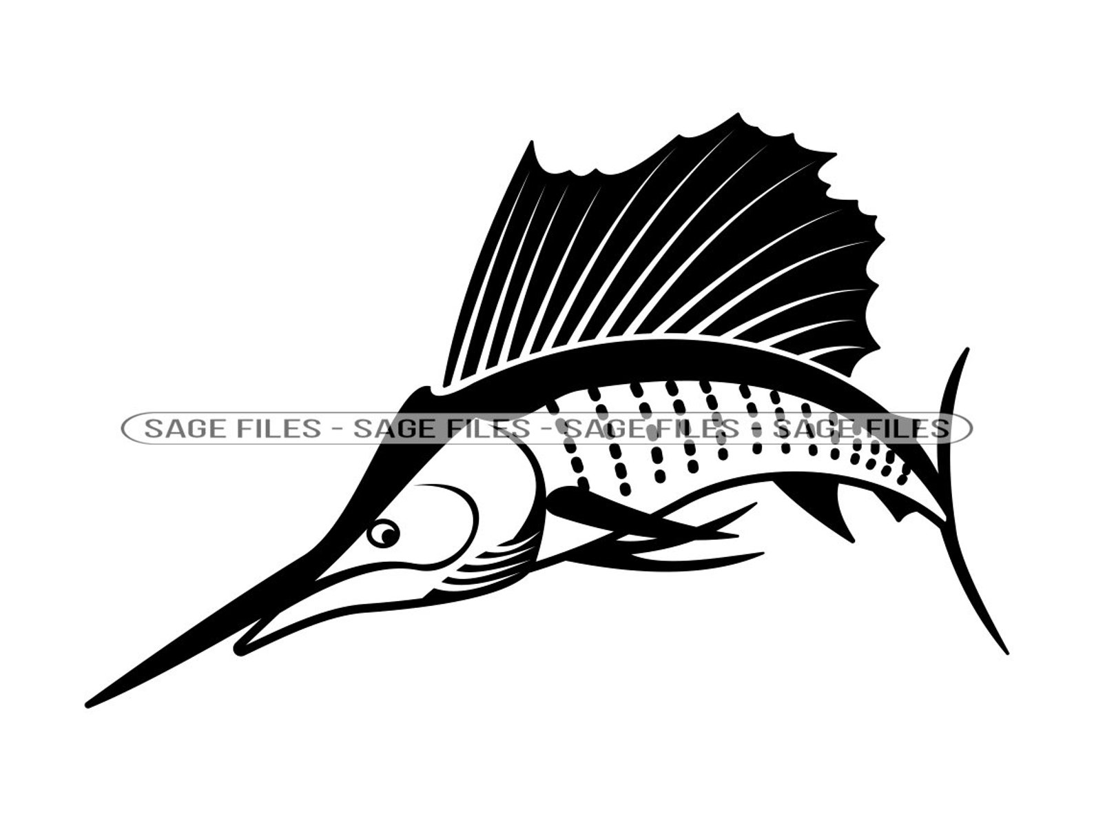 Sailfish 4 SVG, Fishing Svg, Fish Svg, Sailfish Clipart, Sailfish Files ...