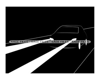 Car With One Headlight Svg - Etsy