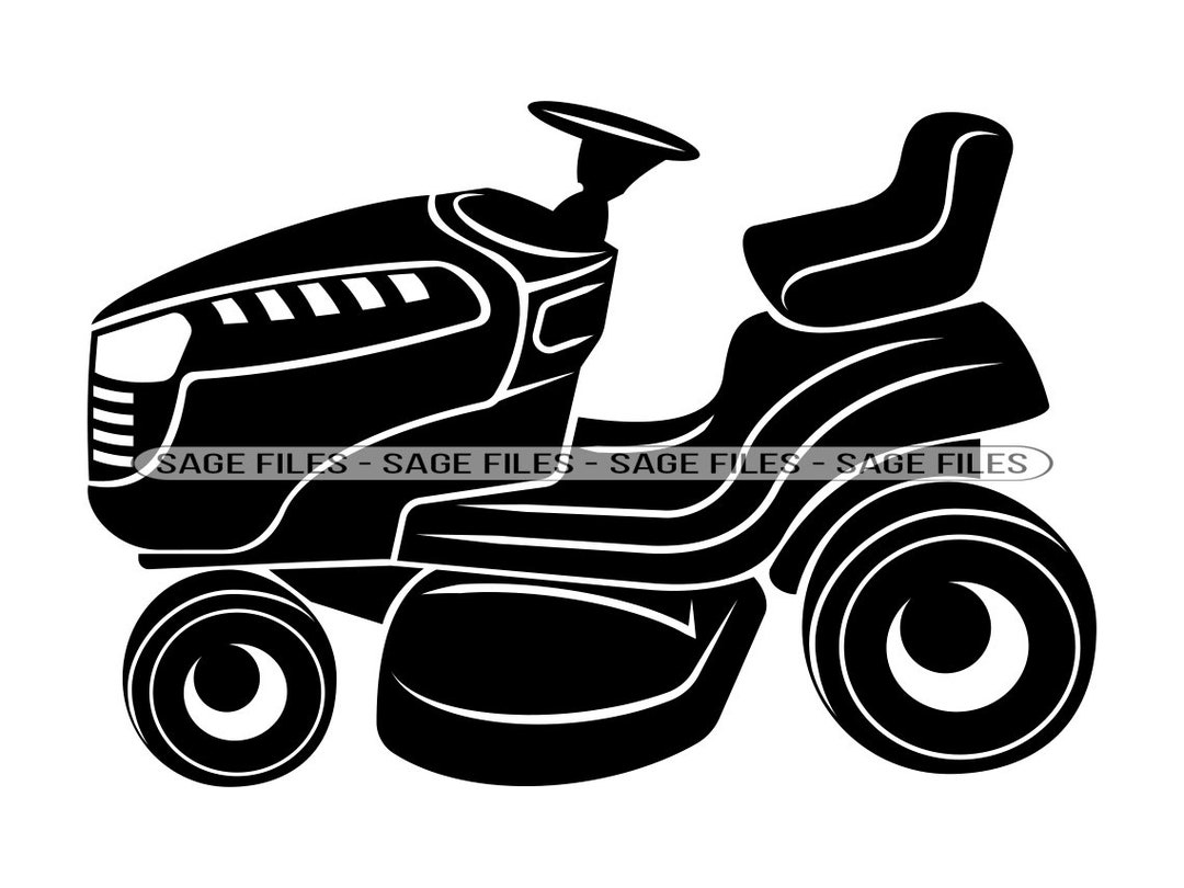 Lawn Mower Tractor #3 SVG, Lawn Mower SVG, Landscaping Svg, Lawn Mower ...