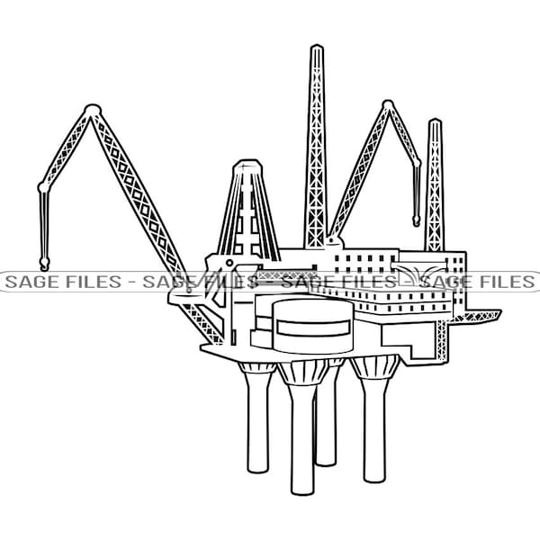 Oil Rig Svg - Etsy