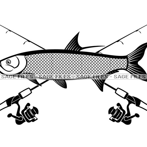 Tarpon Fish Clipart - Etsy