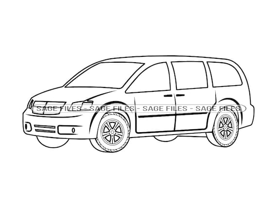 Minivan Outline SVG Minivan SVG Family Car Svg Minivan - Etsy