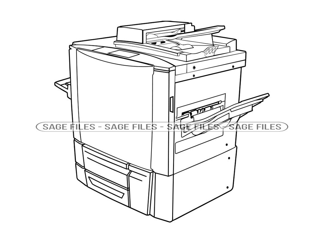 Printer Outline 3 SVG, Printer SVG, Printing Svg, Office Svg, Printer Clipart, Files for Cricut ...