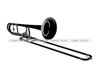 Trombone Svg Dxf - Etsy