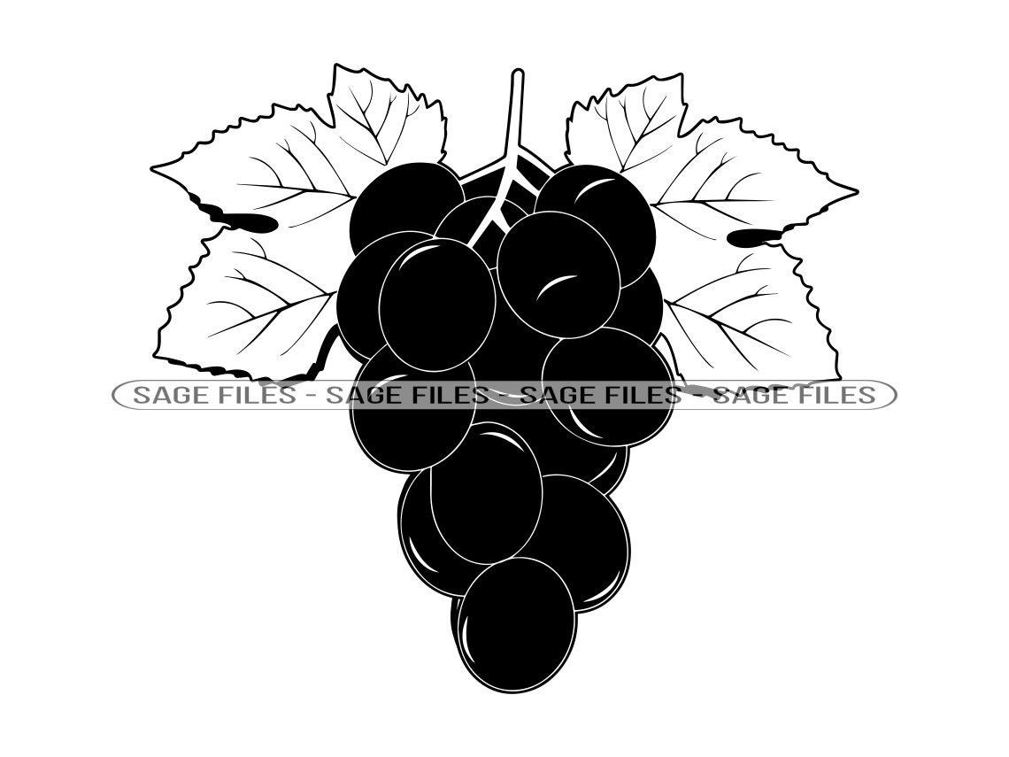 Grape Cluster SVG Grape SVG Wine Svg Fruit SVG Grape - Etsy
