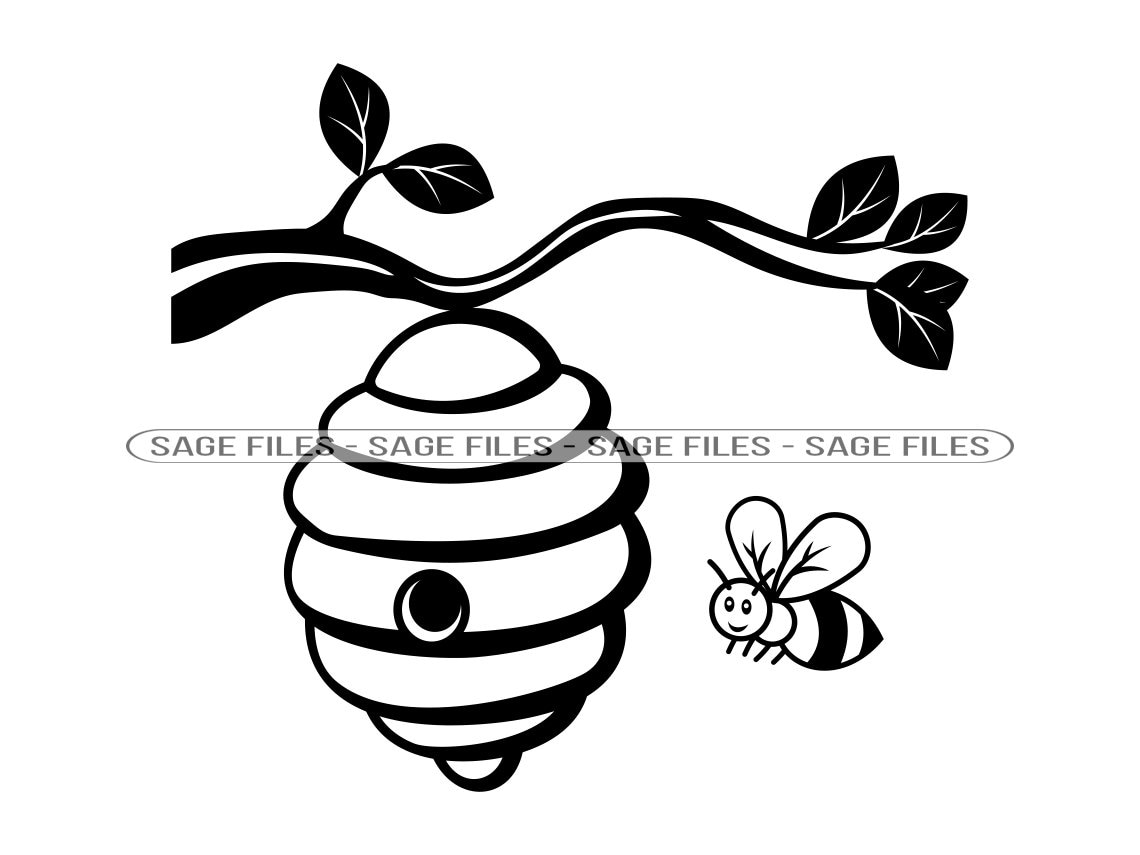 Beehive SVG, Honey Svg, Bee Svg, Beehive Clipart, Beehive Files for ...