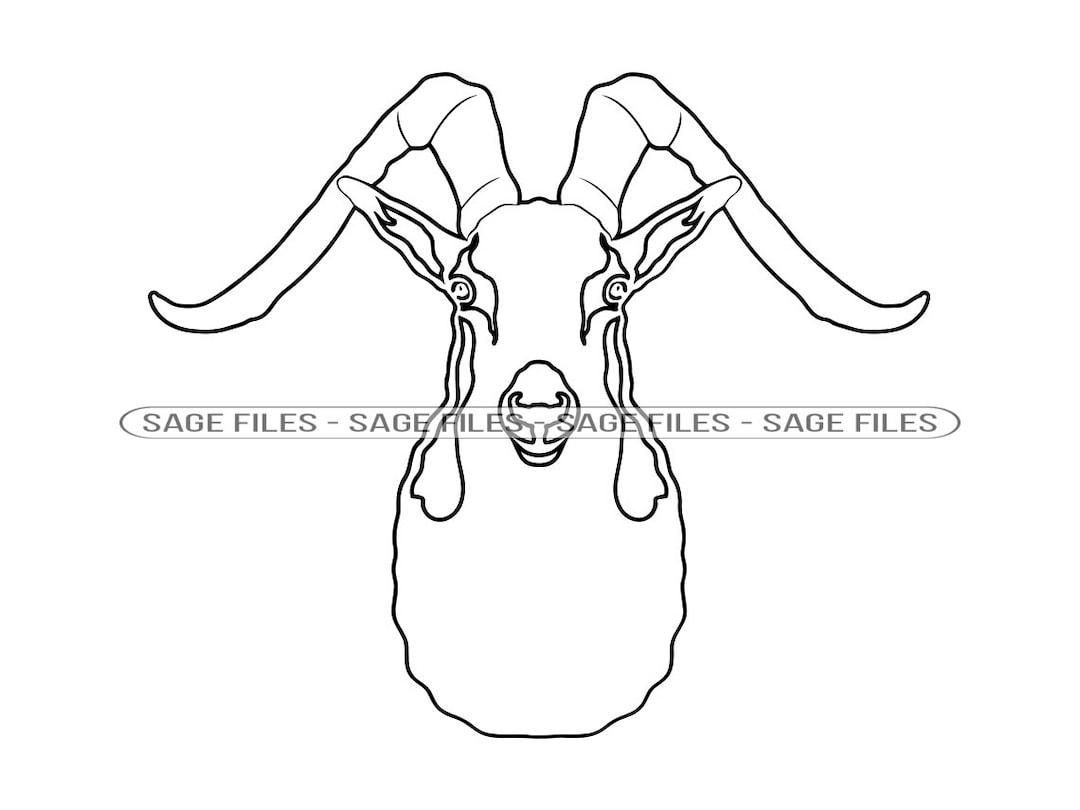 Ibex Outline 3 SVG, Ibex SVG, Safari Animals Svg, Ibex Clipart, Ibex ...