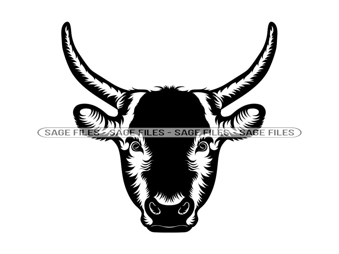 Bull Face SVG, Bull Svg, OX Svg, Bull Head Svg, Bull Clipart, Bull ...