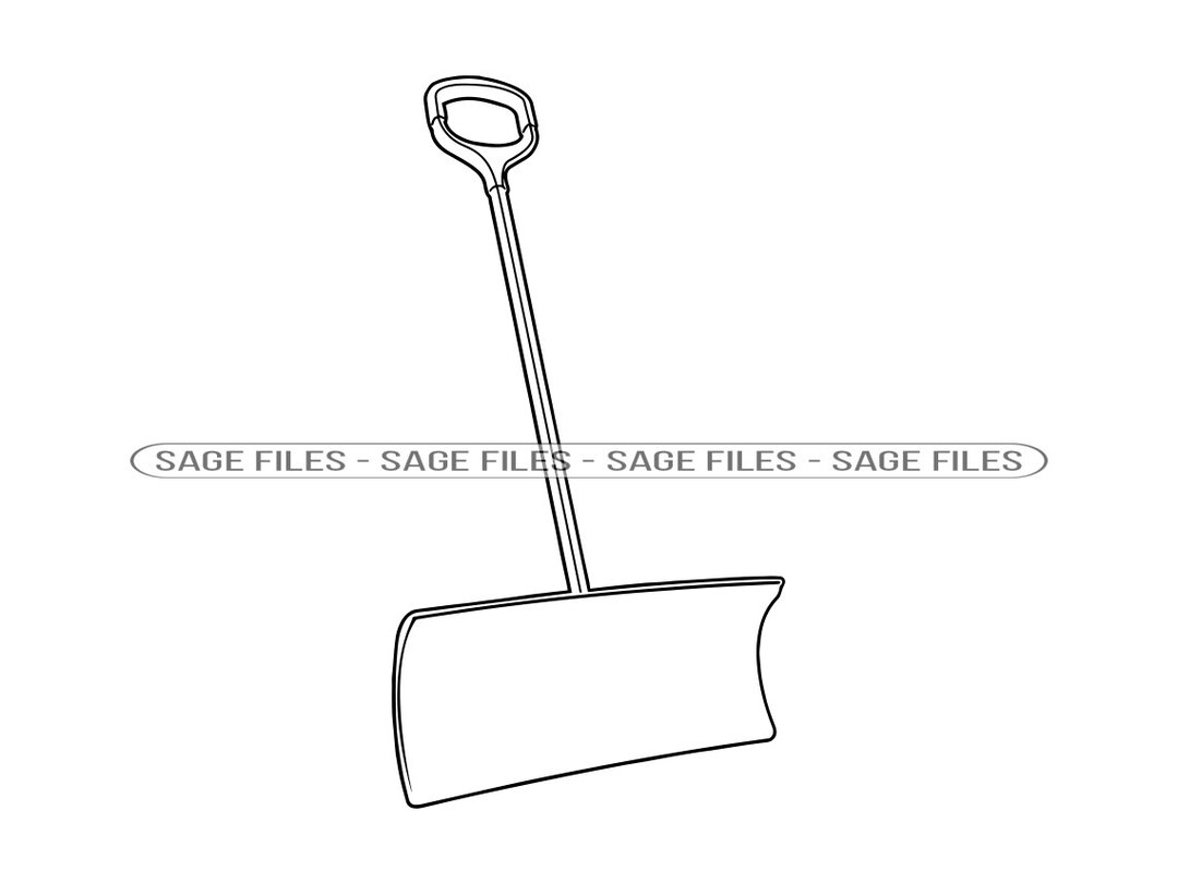 Snow Shovel Outline SVG Snow Removal Svg Winter Svg Snow - Etsy
