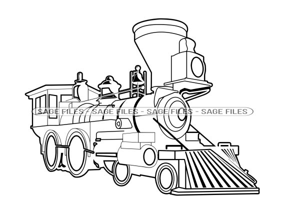 Steam Train Outline