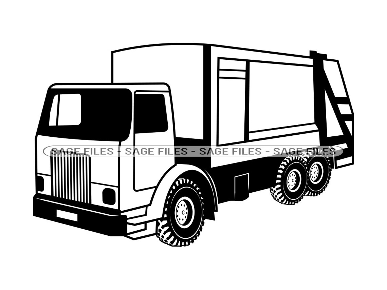 Garbage Truck 2 SVG Garbage Truck SVG Waste Truck SVG - Etsy