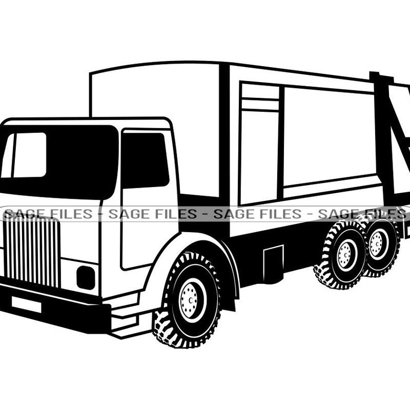 Garbage Truck Svg - Etsy