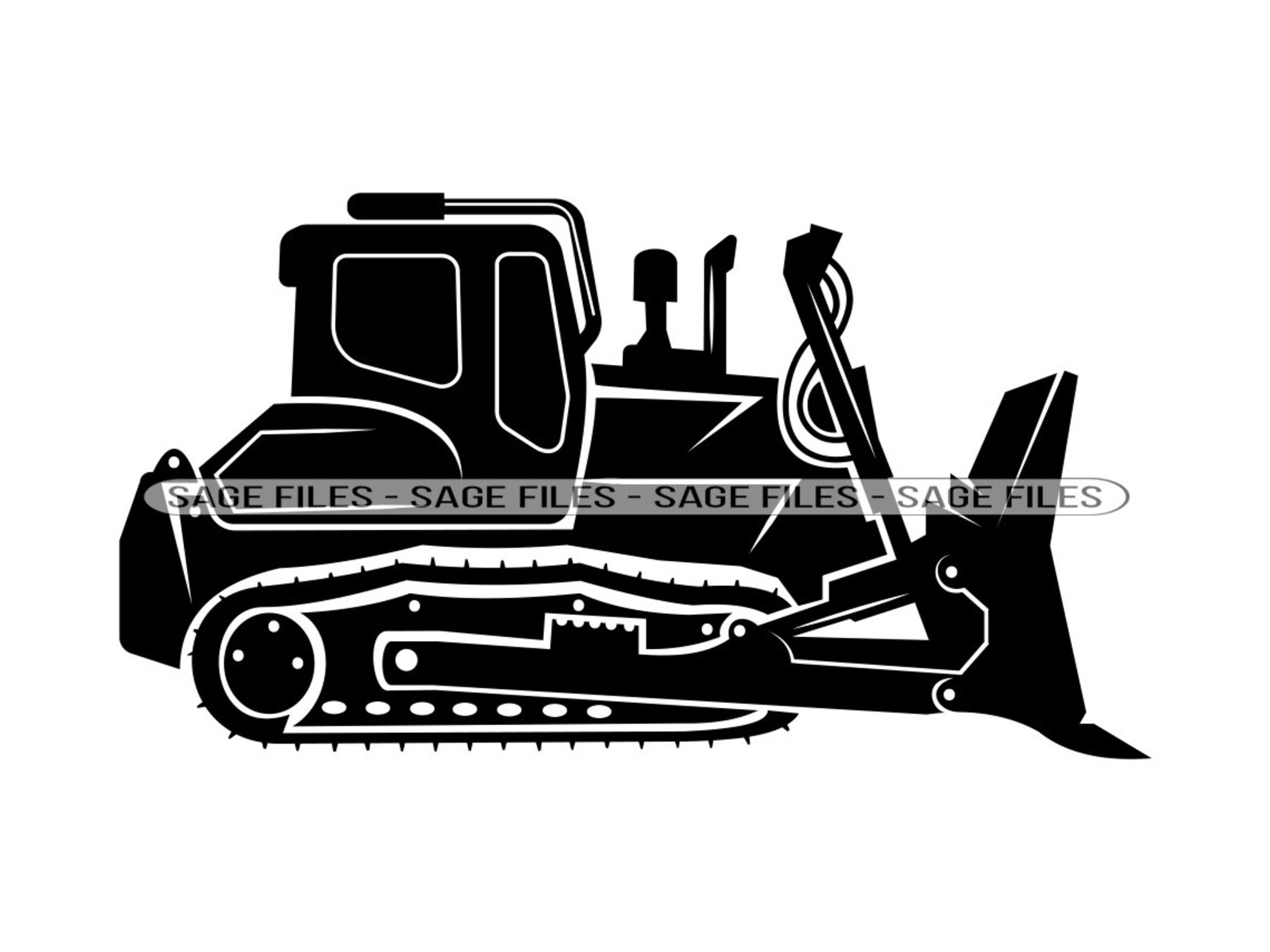 Bulldozer 2 SVG, Heavy Equipment, Bulldozer Clipart, Bulldozer Files ...