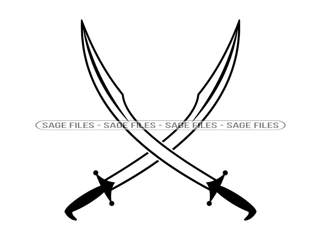 Scimitar Logo SVG, Scimitar SVG, Arms SVG, Medieval Weapon Svg ...
