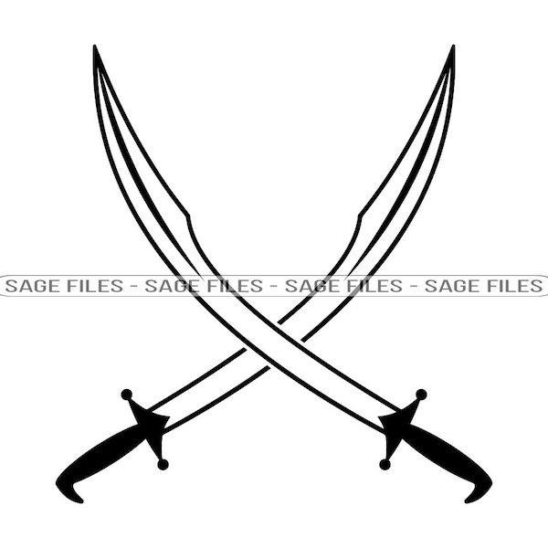 Scimitar Silhouette - Etsy