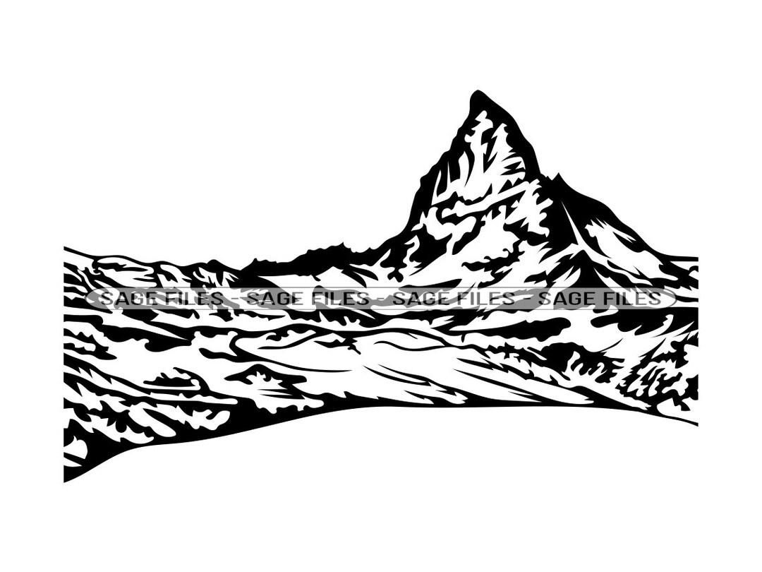 Mountain Peak 2 SVG, Berg svg, Berge Svg, Berge Clipart, Berge Dateien ...