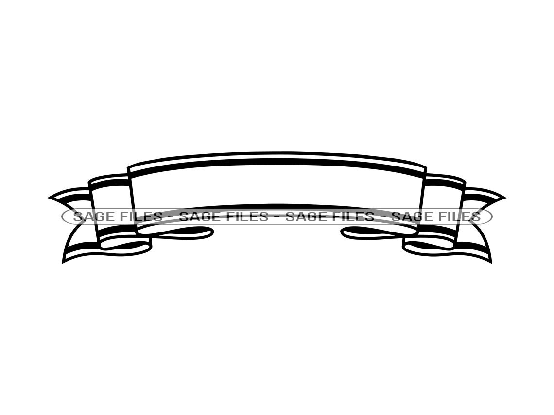 Ribbon Outline SVG Ribbon Svg Decorative Svg Banner Svg - Etsy