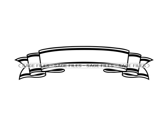 Ribbon Outline SVG Ribbon Svg Decorative Svg Banner Svg - Etsy