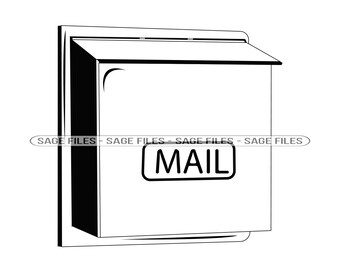Mailbox SVG, Mail SVG, Mailbox Clipart, Mailbox Files for Cricut ...