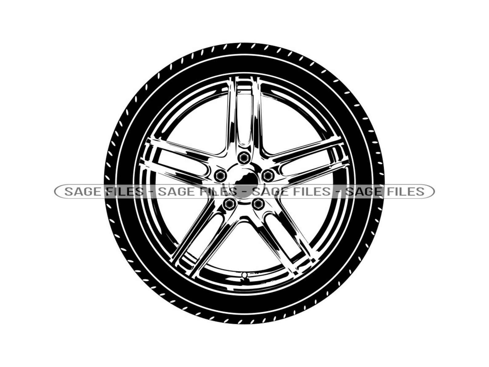 Wheel 7 SVG, Wheel Svg, Car Tire Svg, Wheel Clipart, Wheel Files for ...