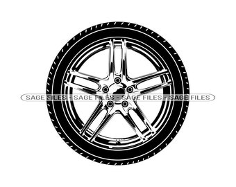Wheel 9 SVG, Wheel Svg, Car Tire Svg, Wheel Clipart, Wheel Files for ...