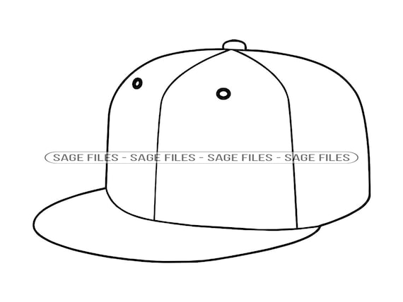 Baseball Cap Outline 10 SVG Baseball Cap SVG Hat Svg - Etsy