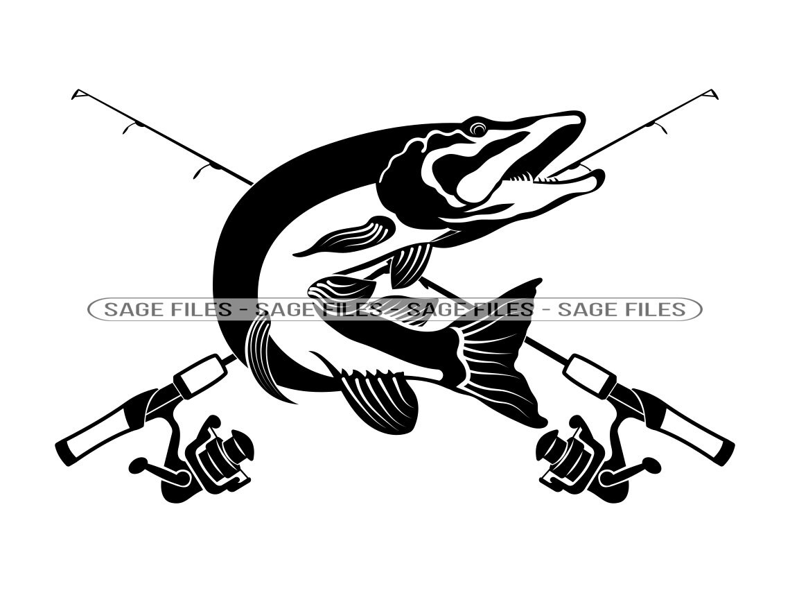 Northern Pike Fishing SVG Fishing Logo Svg Fish Svg Fishing - Etsy