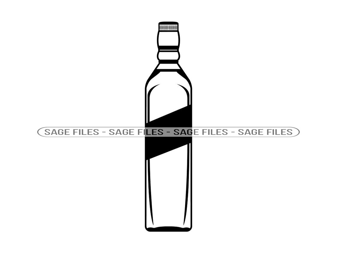 Whiskey Bottle 2 SVG, Whiskey Svg, Alcohol Bottle Svg, Whiskey Clipart ...