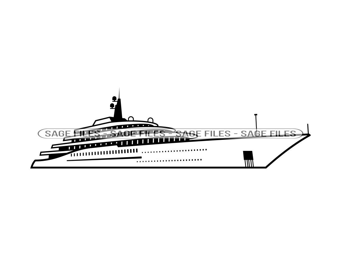 Giant Yacht SVG, Yacht Svg, Yacht Clipart, Yacht Files for Cricut ...