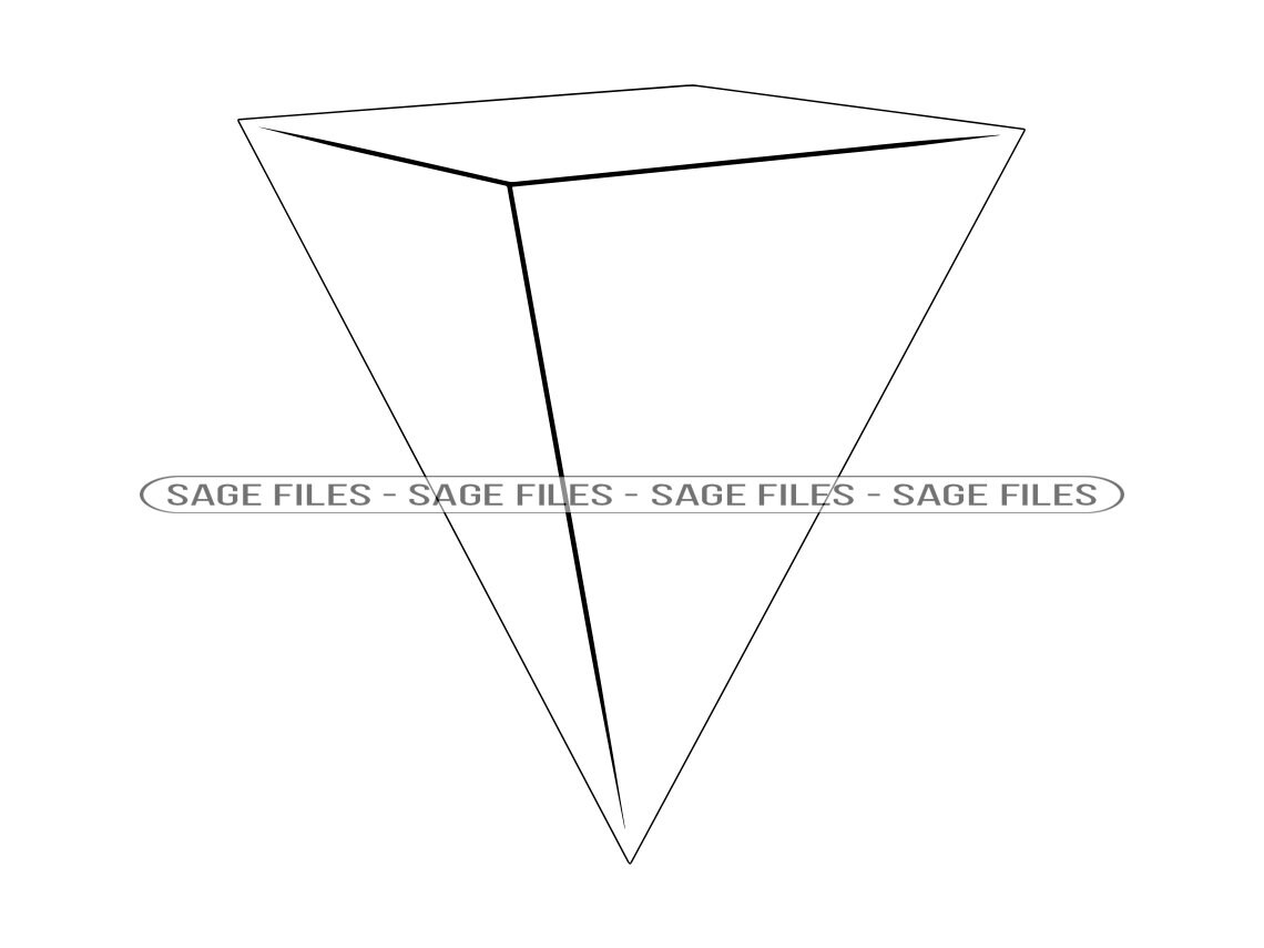 Esquema de pirámide al revés SVG pirámide svg geométrico - Etsy México