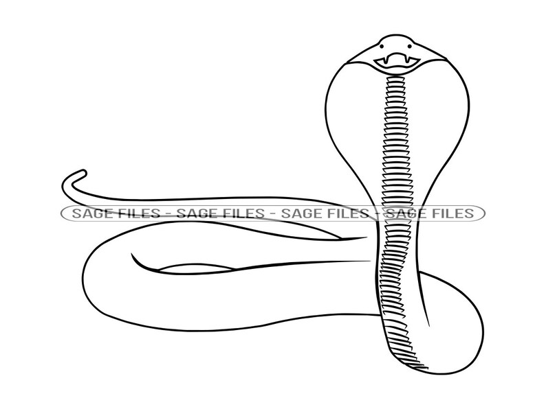 Cobra Outline 2 SVG Cobra SVG Snake Svg Cobra Clipart - Etsy
