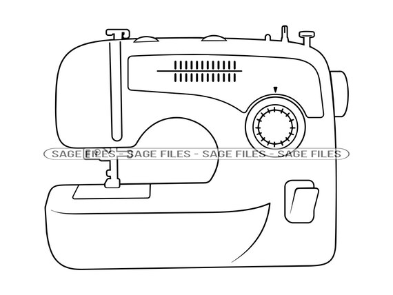 Sewing Machine Outline SVG Sewing Machine Svg Sewing - Etsy