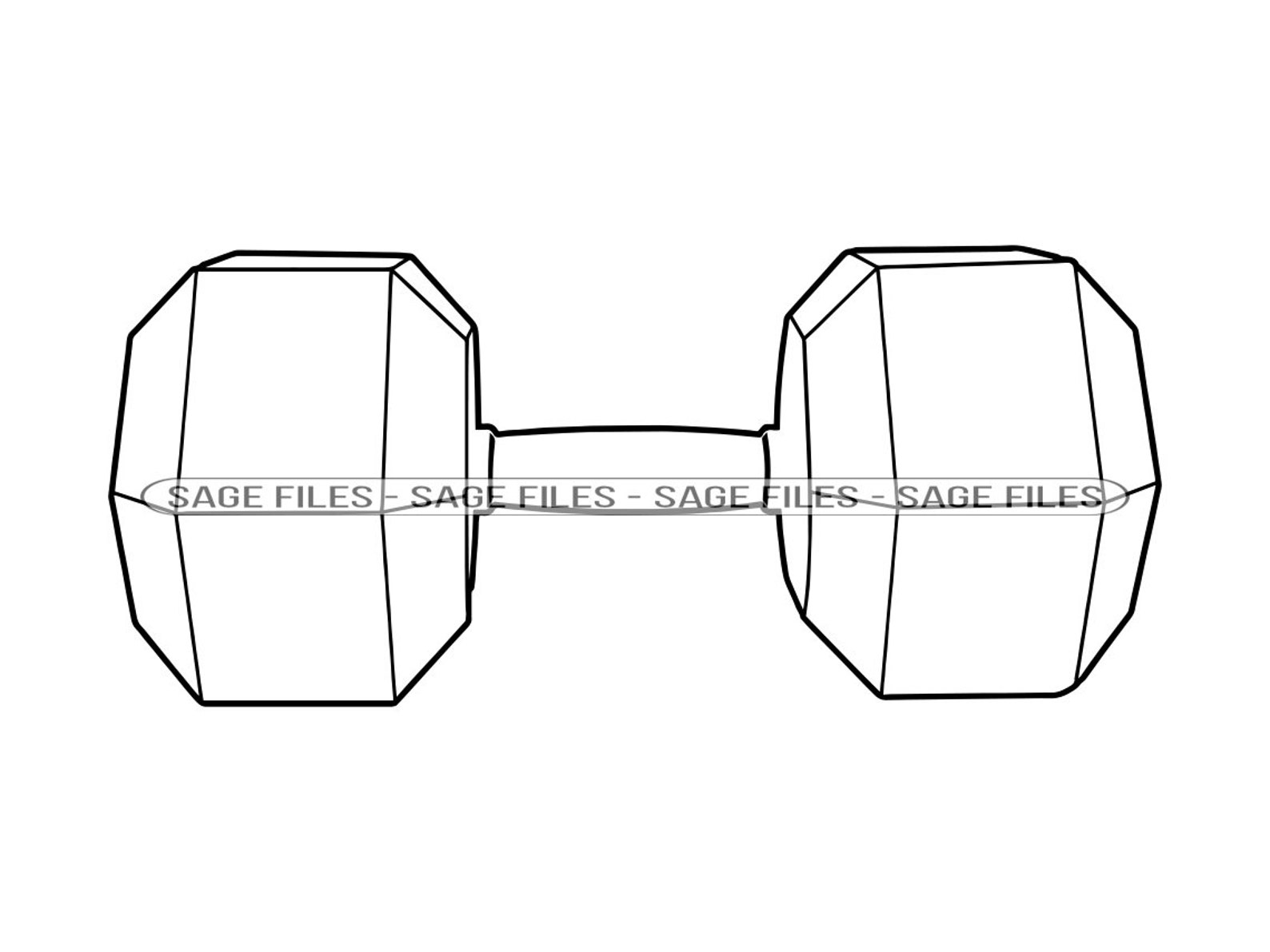 Dumbbell Outline SVG, Dumbbell Svg, Hantel Svg, Workout Svg, Dumbbell ...