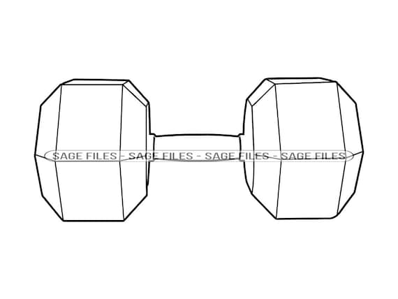 Dumbbell Outline SVG Dumbbell Svg Hantel Svg Workout Svg - Etsy