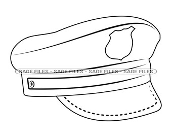 Police Hat Cut - Etsy