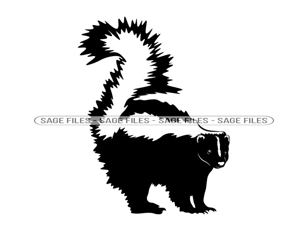Skunk #5 SVG, Skunk SVG, Skunk PNG, Skunk Design, Skunk Clipart, Skunk ...